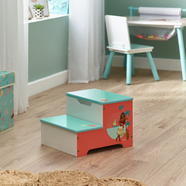 Disney Moana Two Step Stool for Kids | Wooden Double Step Stool for Toddlers | Wayfair.co.uk